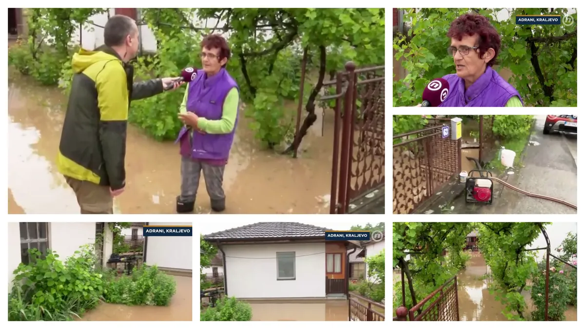 Dramatično u selu Adrani kod Kraljeva: Voda samo što nije ušla u kuće ...