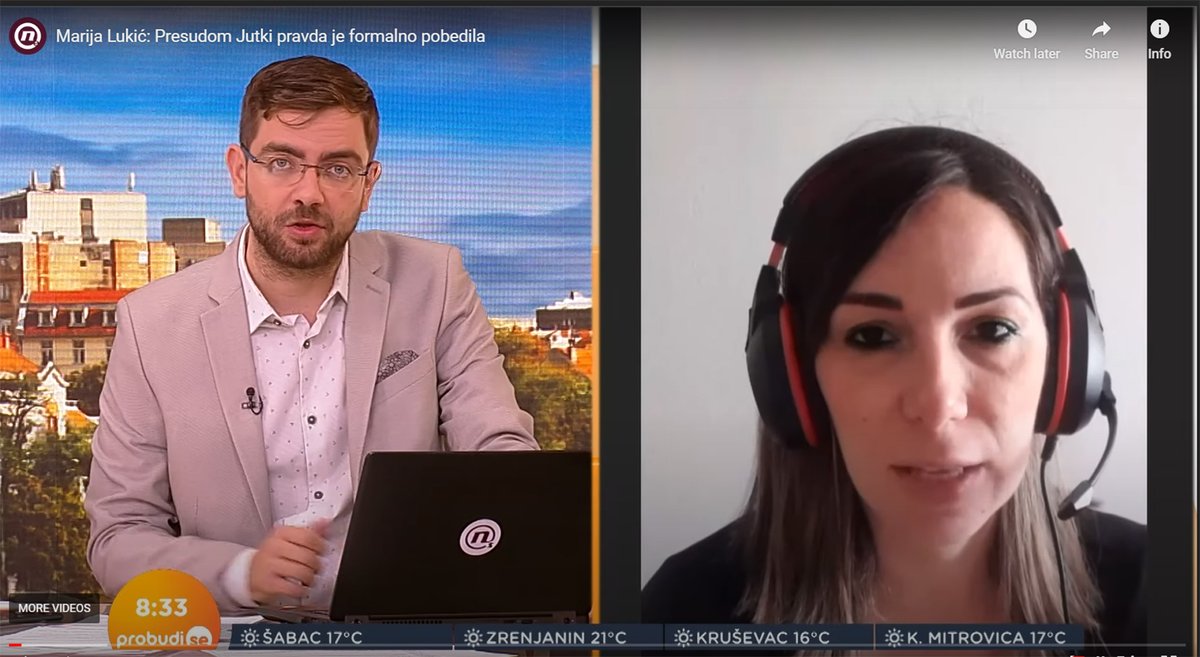 Marija Lukić: Presudom Jutki pravda je formalno pobedila - nova.rs