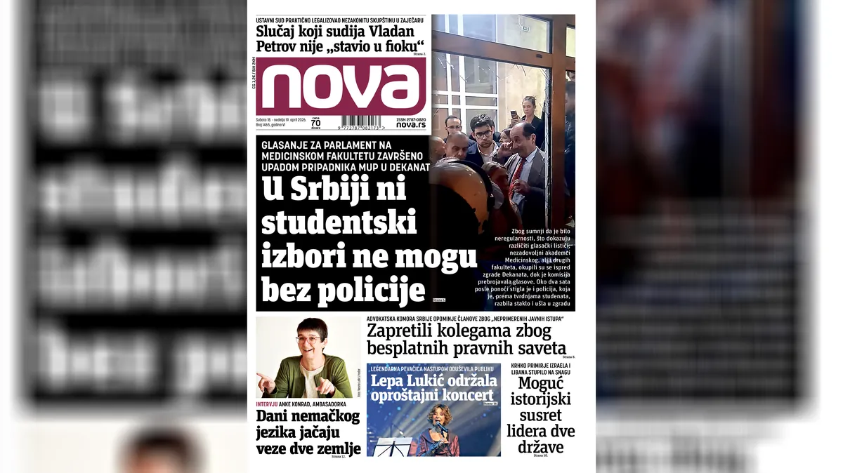 „Nova“ piše“: „U Srbiji ni studentski izbori ne mogu bez policije ...
