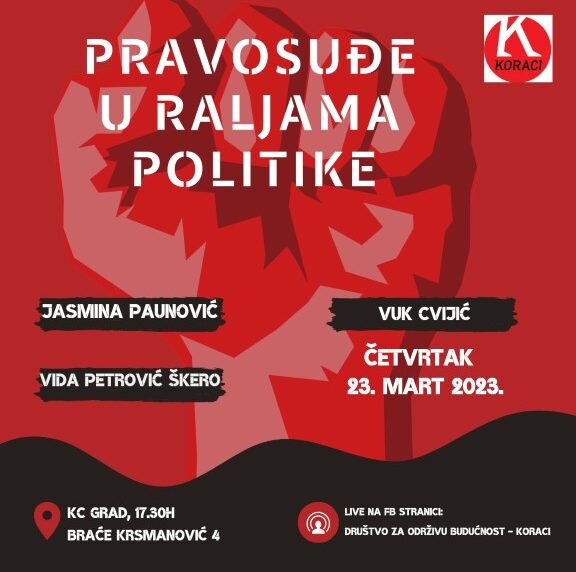 Tribina „Pravosuđe u raljama politike“ u četvrtak, 23. marta u KC Grad ...