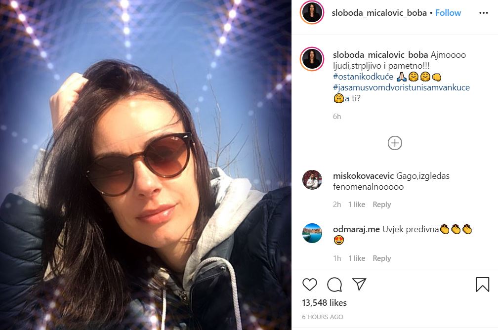 Sloboda Mićalović se oglasila iz karantina