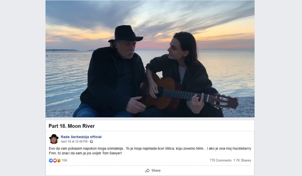 Rade Šerbedžija zapevao sa najmlađom ćerkom Milicom