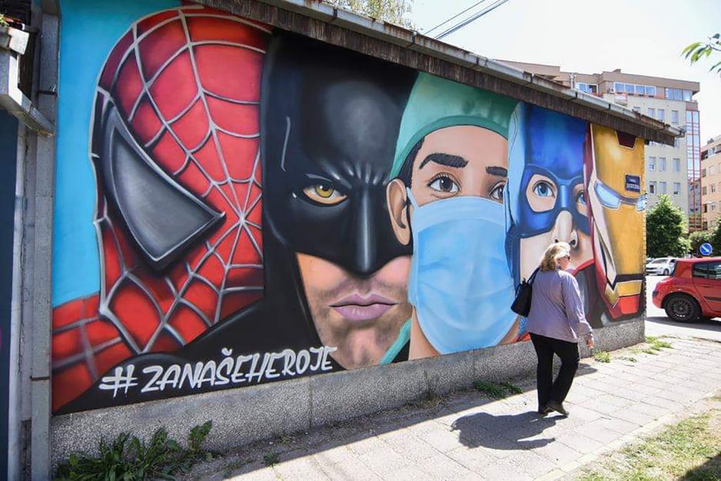 Mural u Novom Sadu - poklon stvarnim herojima današnjice