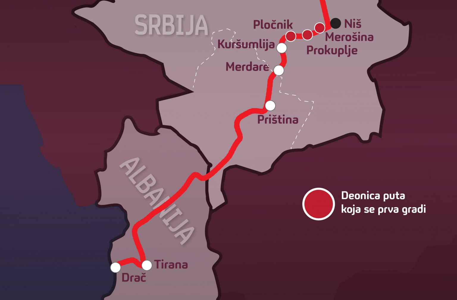 (MAPA) Niš - Priština: Još jedan auto-put iz Srbije do mora