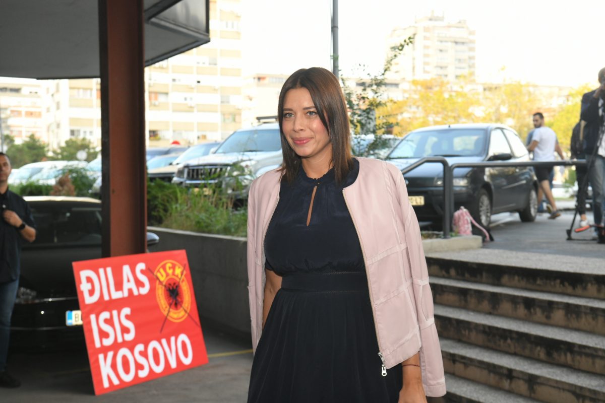 Sima Spasić došao na Predsedništvo SNS s megafonom