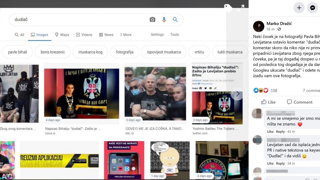 Ukucajte "dudlač" na Guglu i razbesnećete srpske ekstremiste