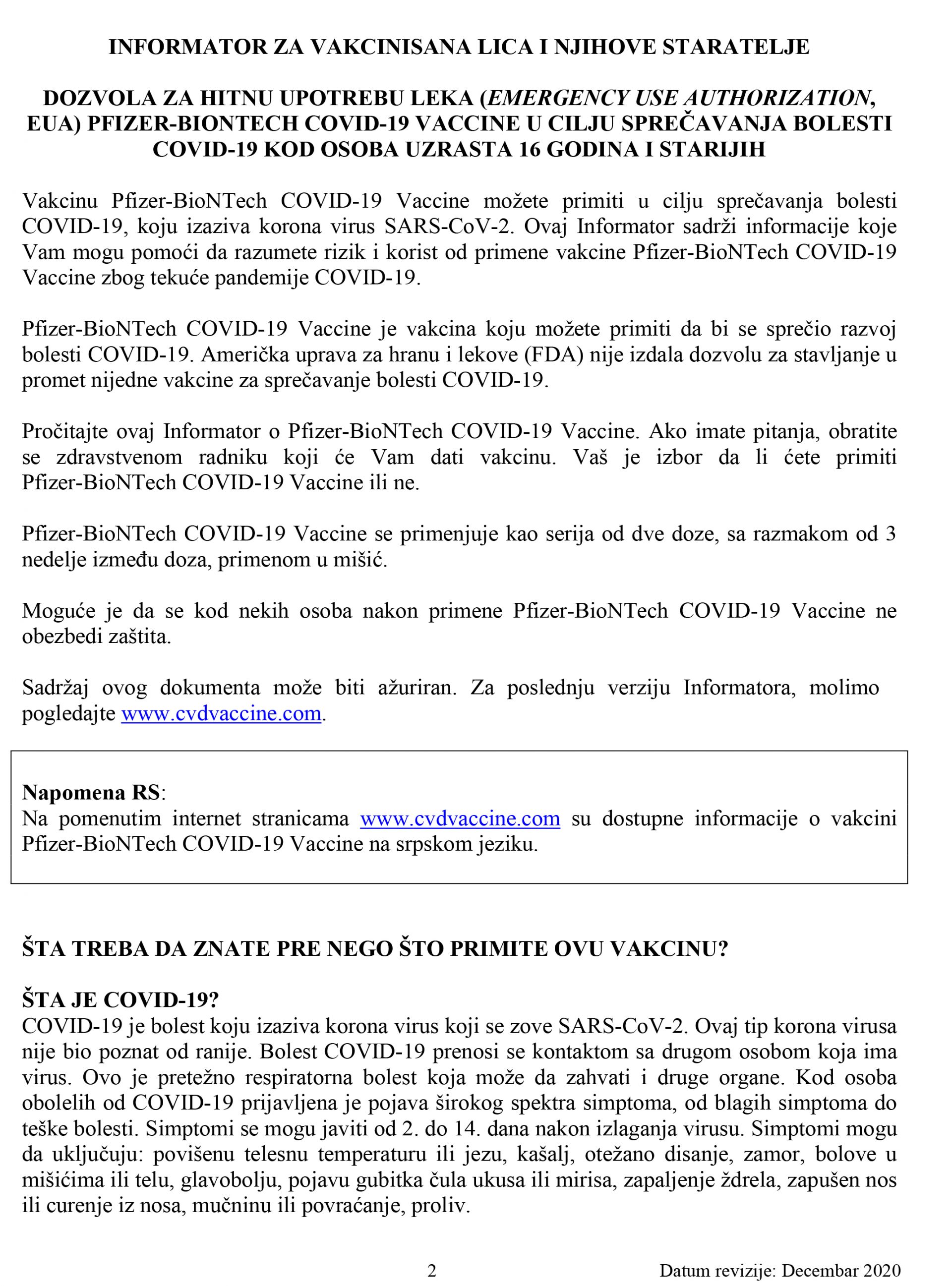 Otkrivamo: Kako izgleda pravilnik za vakcinisanje u Srbiji