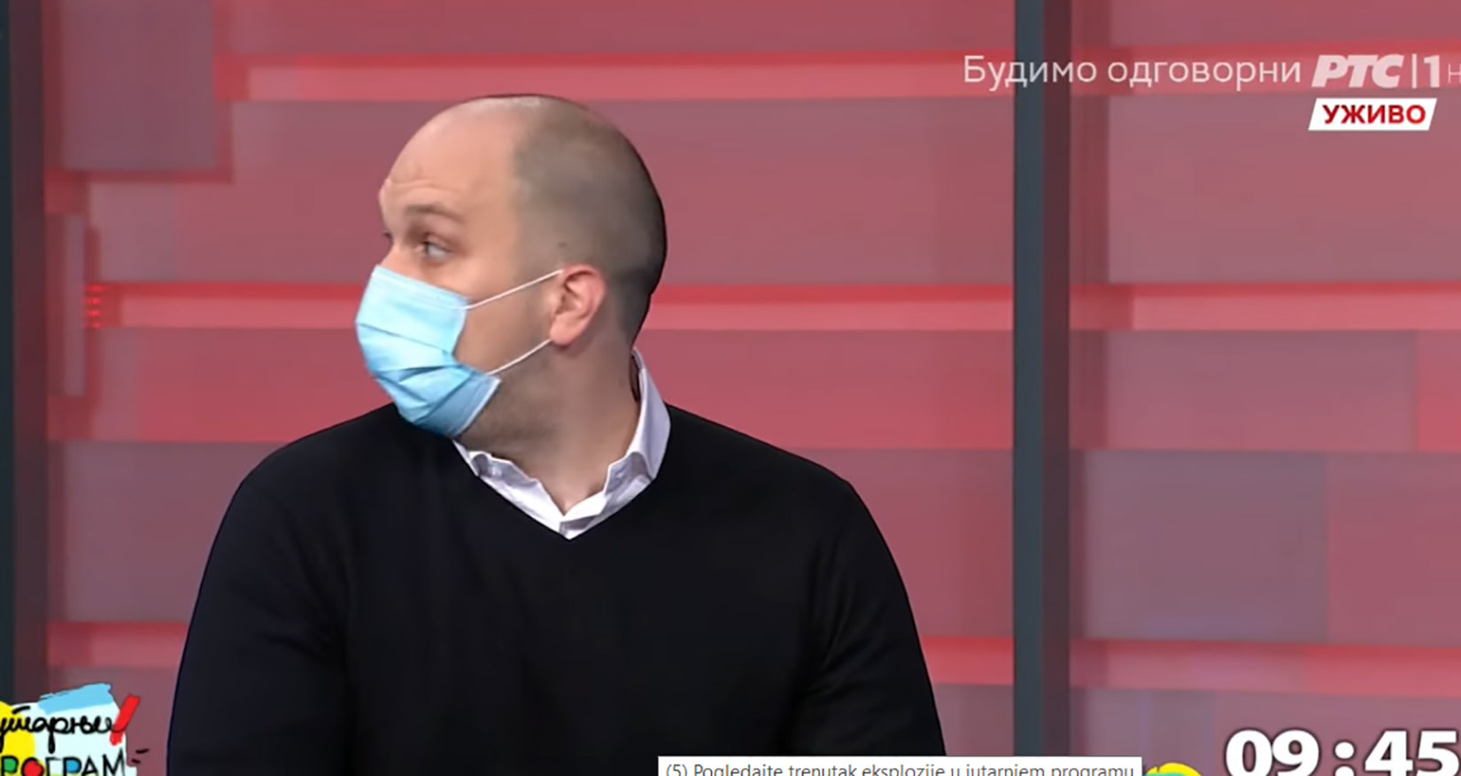 VIDEO Jutarnji program RTS prekinula eksplozija