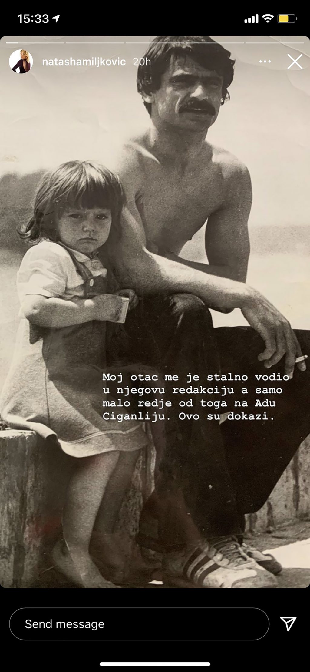 (FOTO) Nataša Miljković kao devojčica u redakciji svog tate