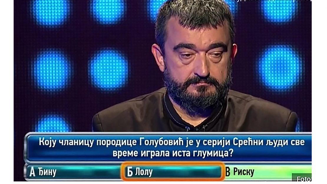 Tragač u Poteri pao na pitanju iz "Srećnih ljudi"