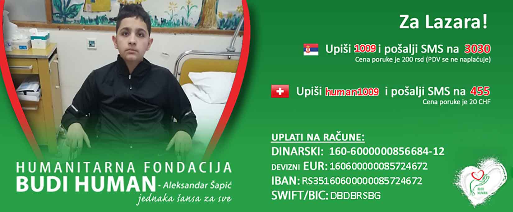 Lazaru Ristiću neophodna pomoć da ode na operaciju u Tursku