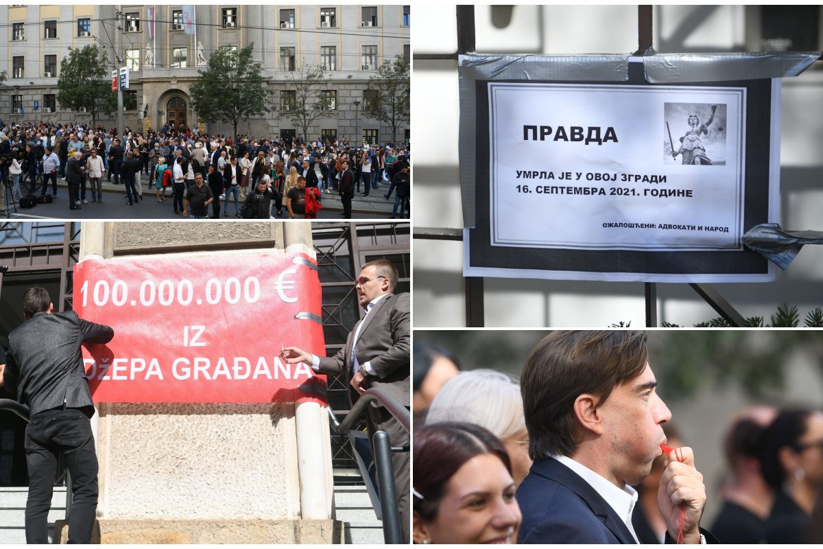 Počeo protest advokata, blokirana Nemanjina