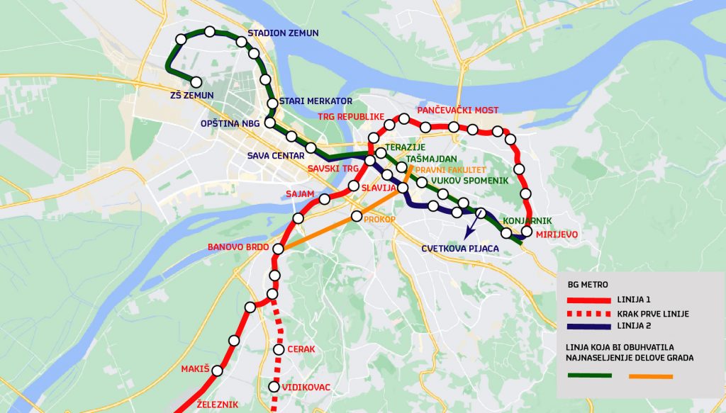 MAPA: Kako bi trebalo da izgleda idealna trasa beogradskog metroa