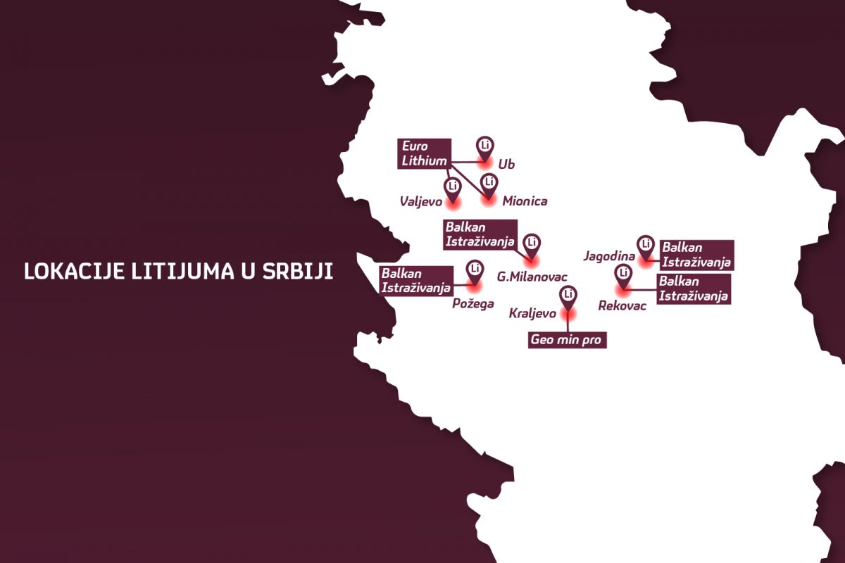 EKSKLUZIVNO Mapa svih lokacija na kojima se planira kopanje litijuma u ...