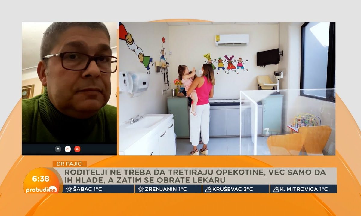 Dr Pajić: Opekotine kod dece do tri godine mogu da se završe kobno