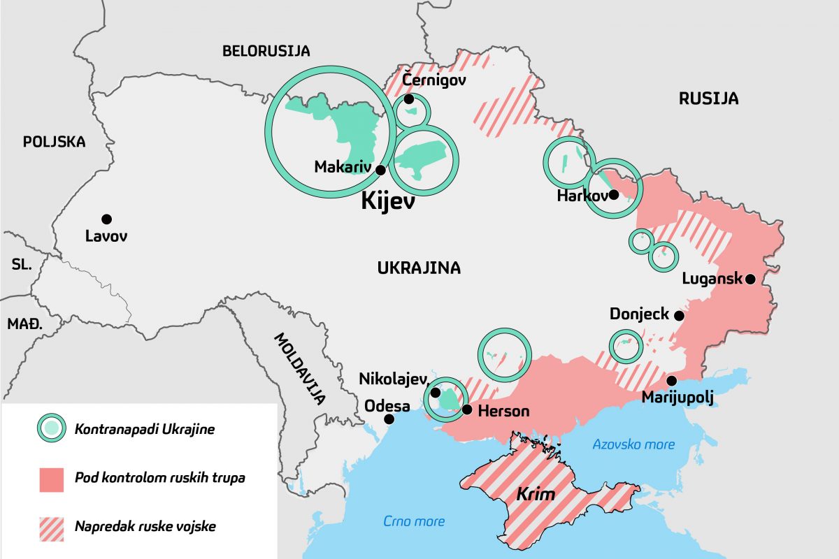 MAPA Iz kog dela Ukrajine se ruska vojska povukla, a gde se sada nalazi