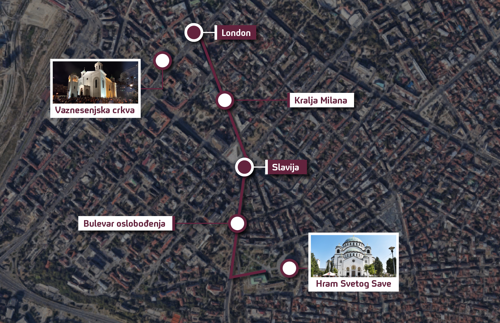 MAPA Ulice u centru Beograda koje će biti blokirane zbog Spasovdanske ...