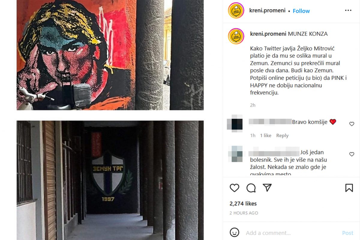 U Zemunu osvanuo mural Željku Mitroviću, Zemunci reagovali - zemunski
