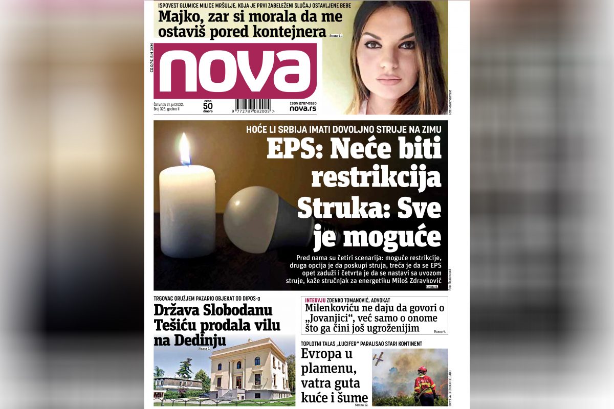Novine "Nova": Ispovest glumice koju je majka kao bebu ostavila pored smeća