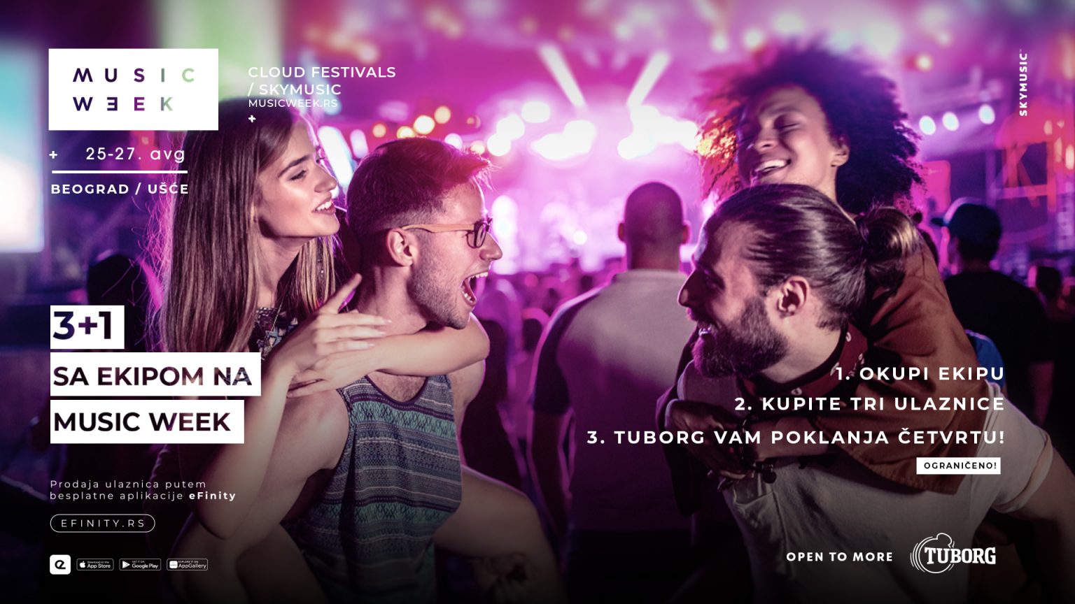 Danas počinje omiljena 3+1 akcija za Belgrade Music Week festival