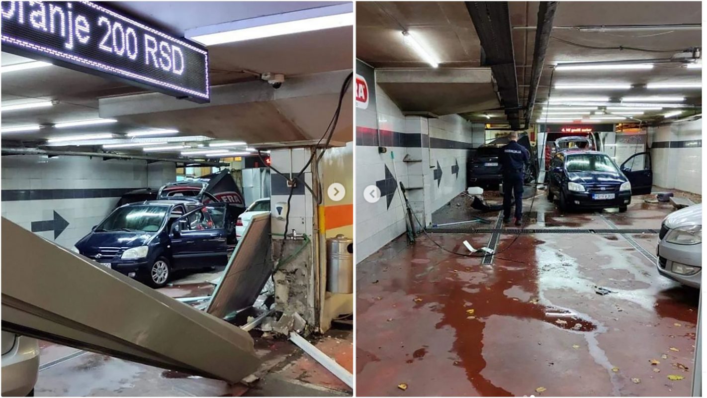FOTO Karambol u perionici na Novom Beogradu: Uleteo autom u perionicu, pokosio radnika i oštetio ...