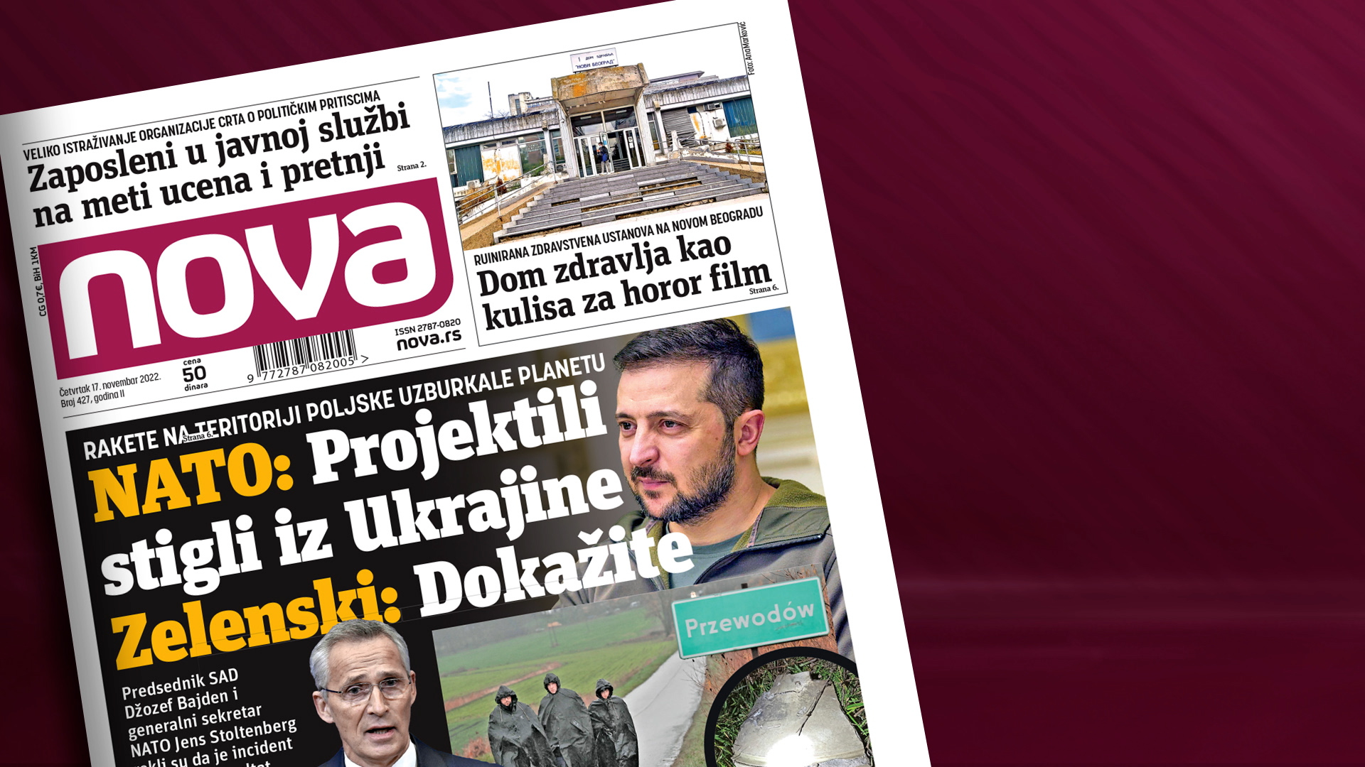 Novine "Nova": Dobrica Veselinović poručuje: Beograđani će braniti ...