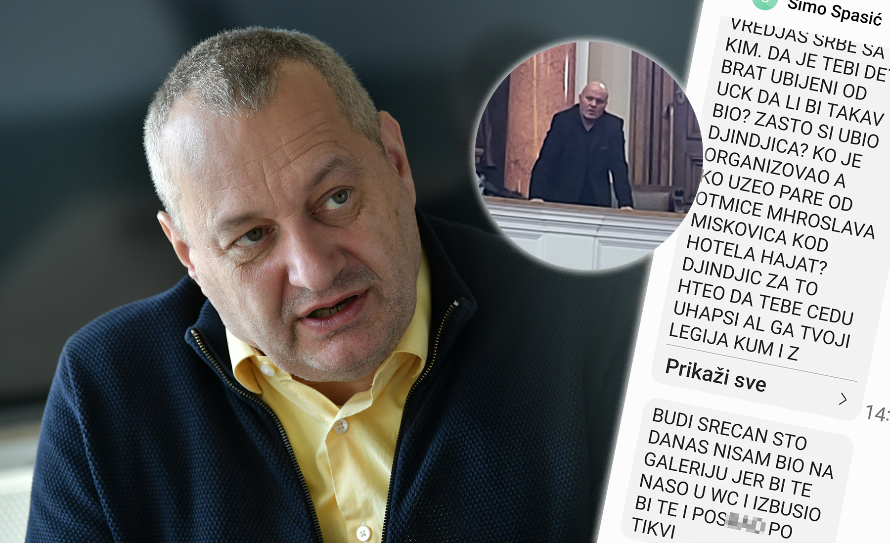 "Budi srećan što danas nisam na galeriji, izbušio bih te": Sima Spasić ...