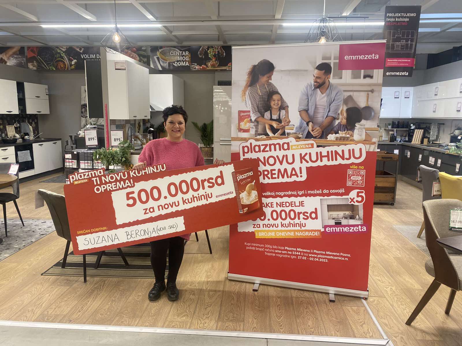 Izvučena dobitnica drugog vaučera od 500.000 dinara Plazma Mlevene ...