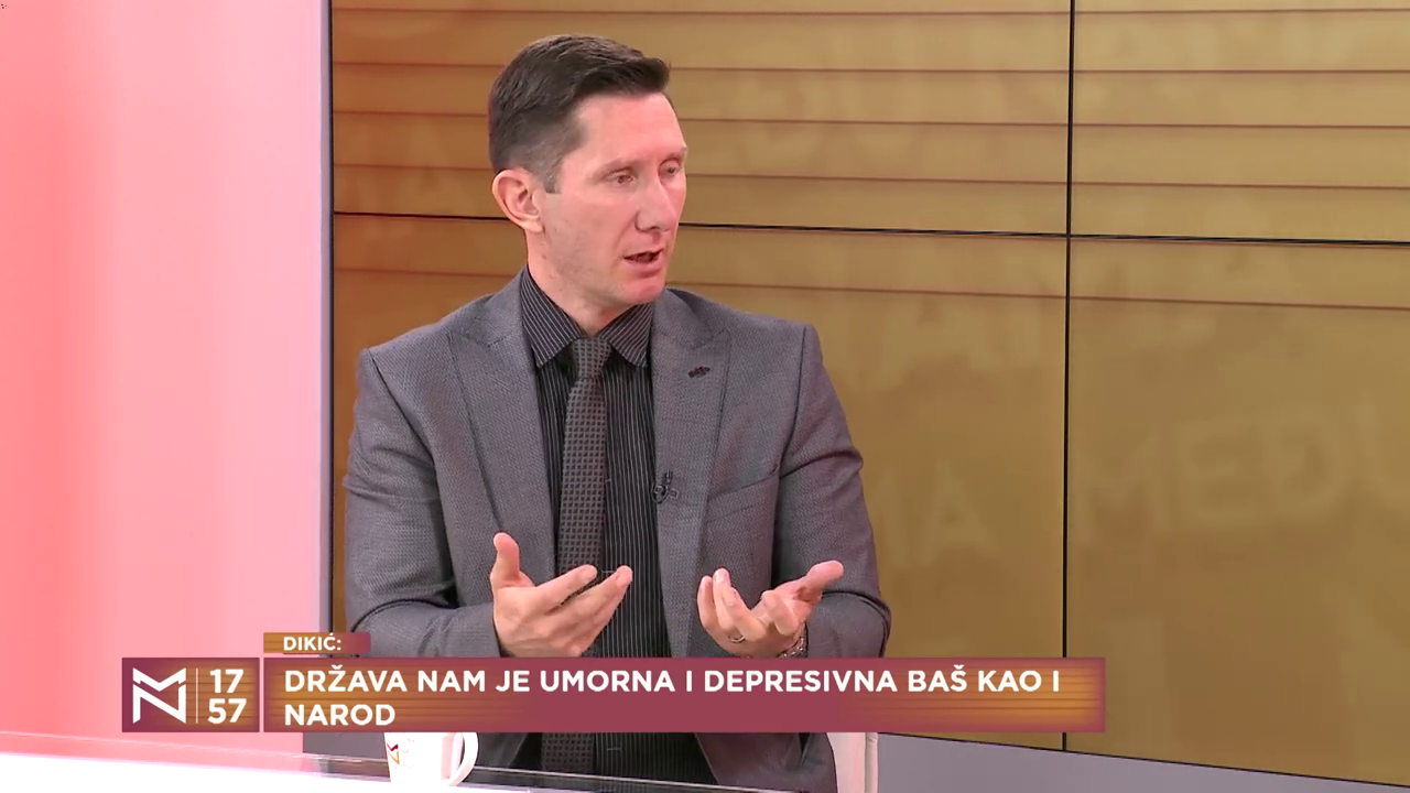 Dikić: Država nam je umorna i depresivna, baš kao i narod