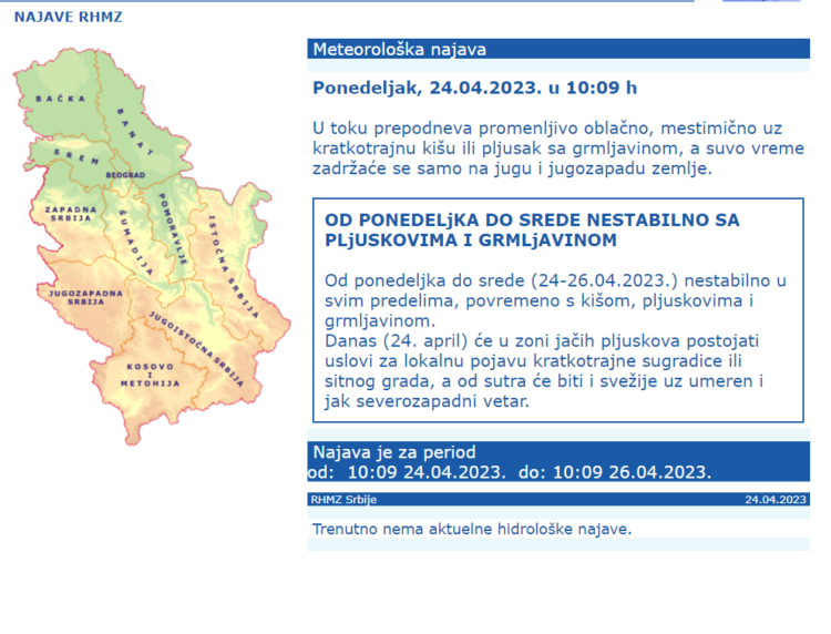RHMZ najavio za danas padavinu koja je baš retkost, evo šta možemo da ...