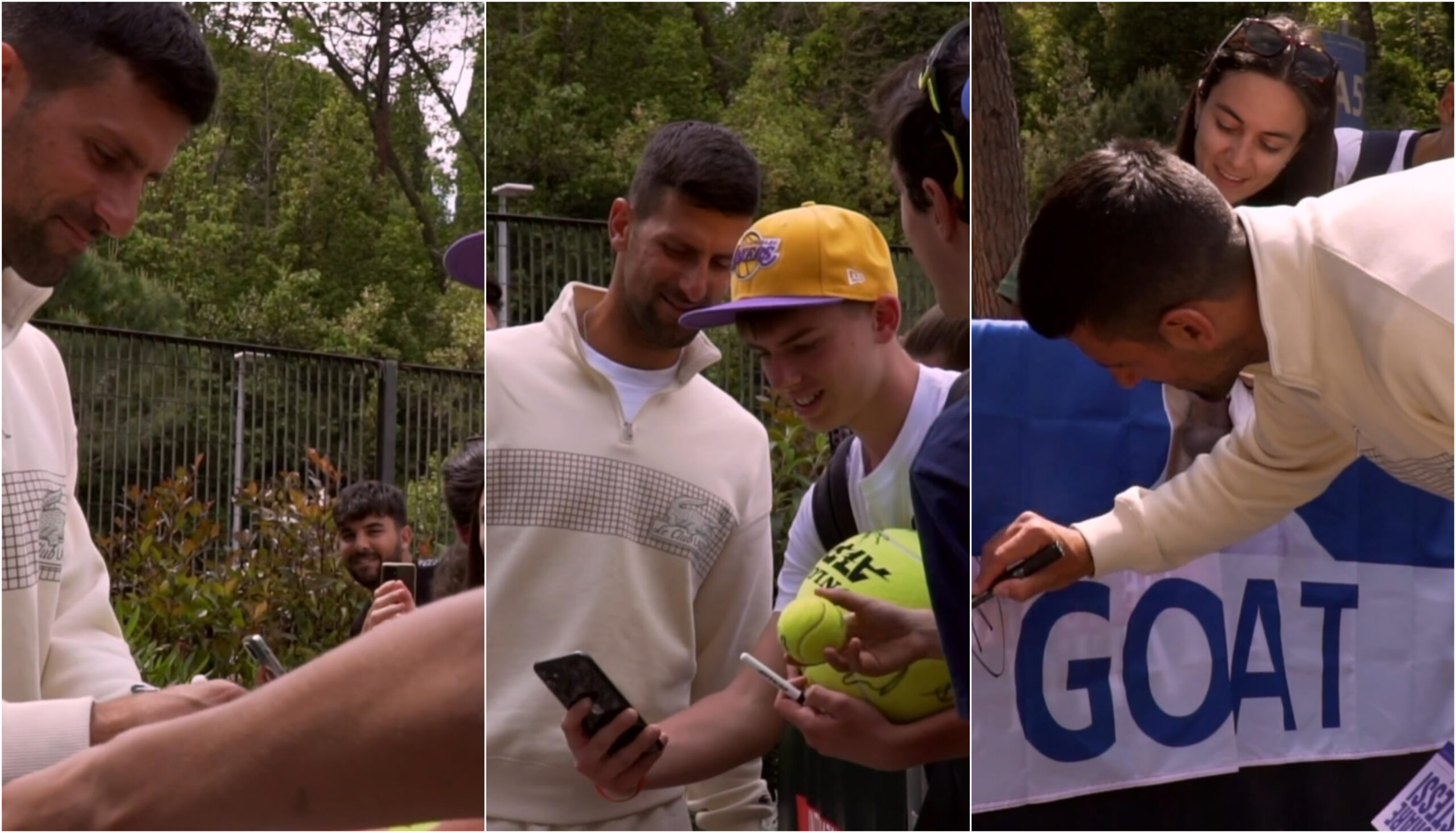 VIDEO Novak u Rimu potpisao transparent koji će oduševiti Srbe, ima ...