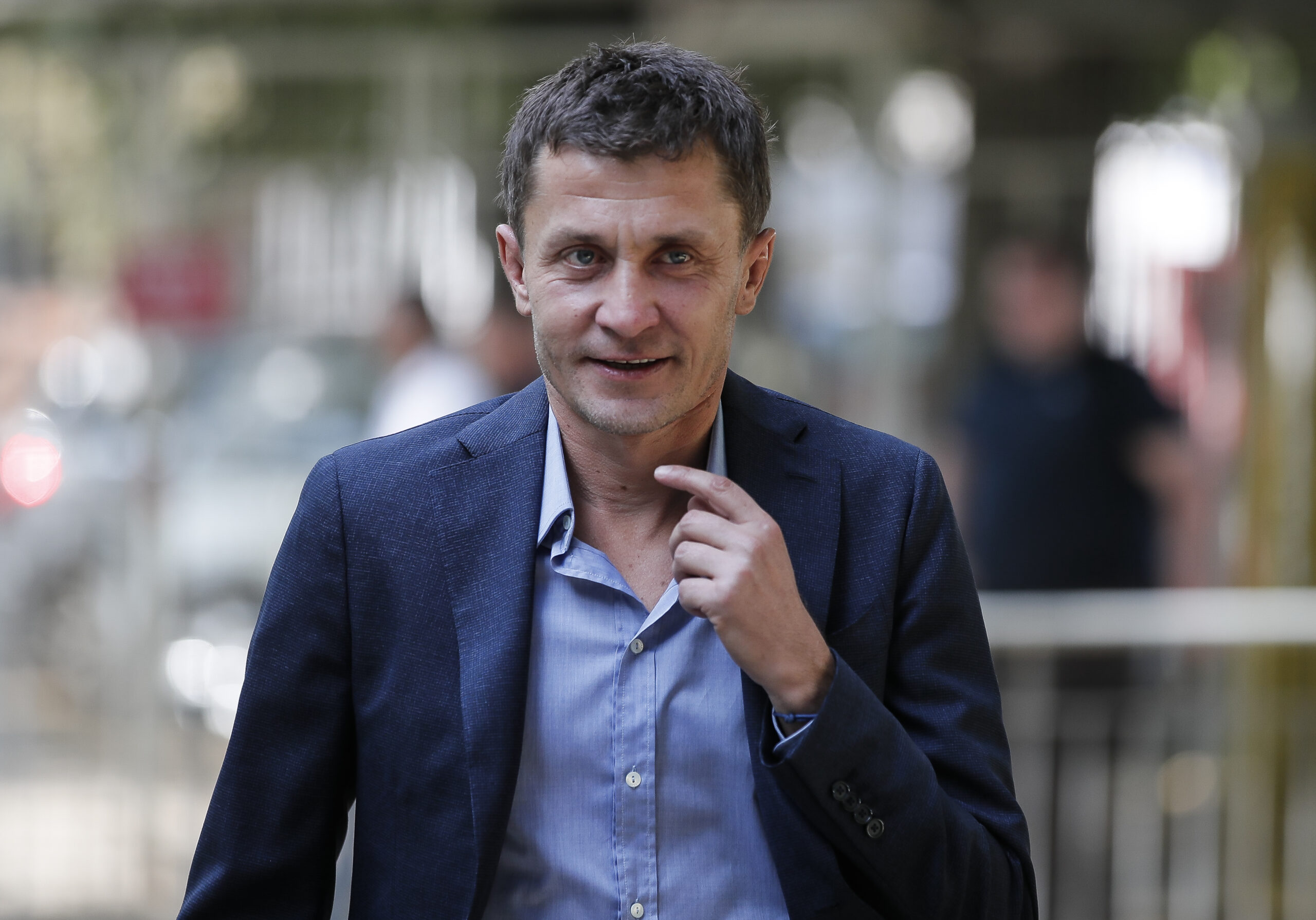 Saša Ilić na protestu u Beogradu