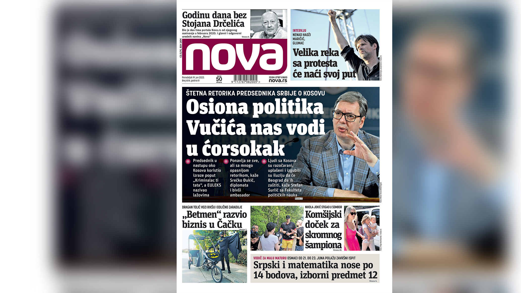 „Nova“: „Osiona politika Vučića nas vodi u ćorsokak“