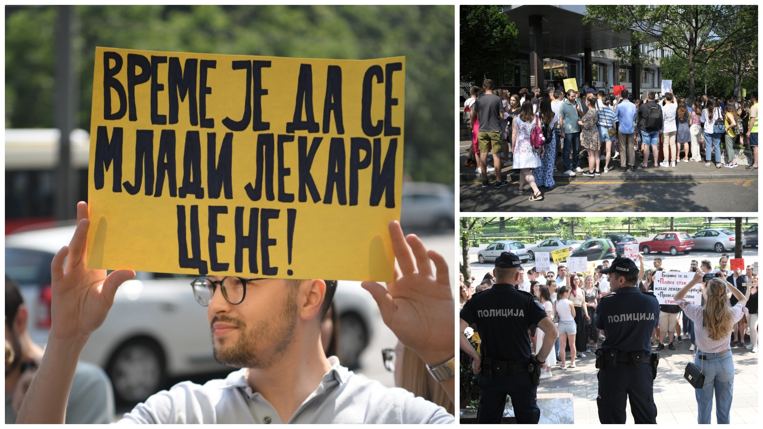 Protest studenata medicine, zakucali na vrata ministarke Grujičić ...