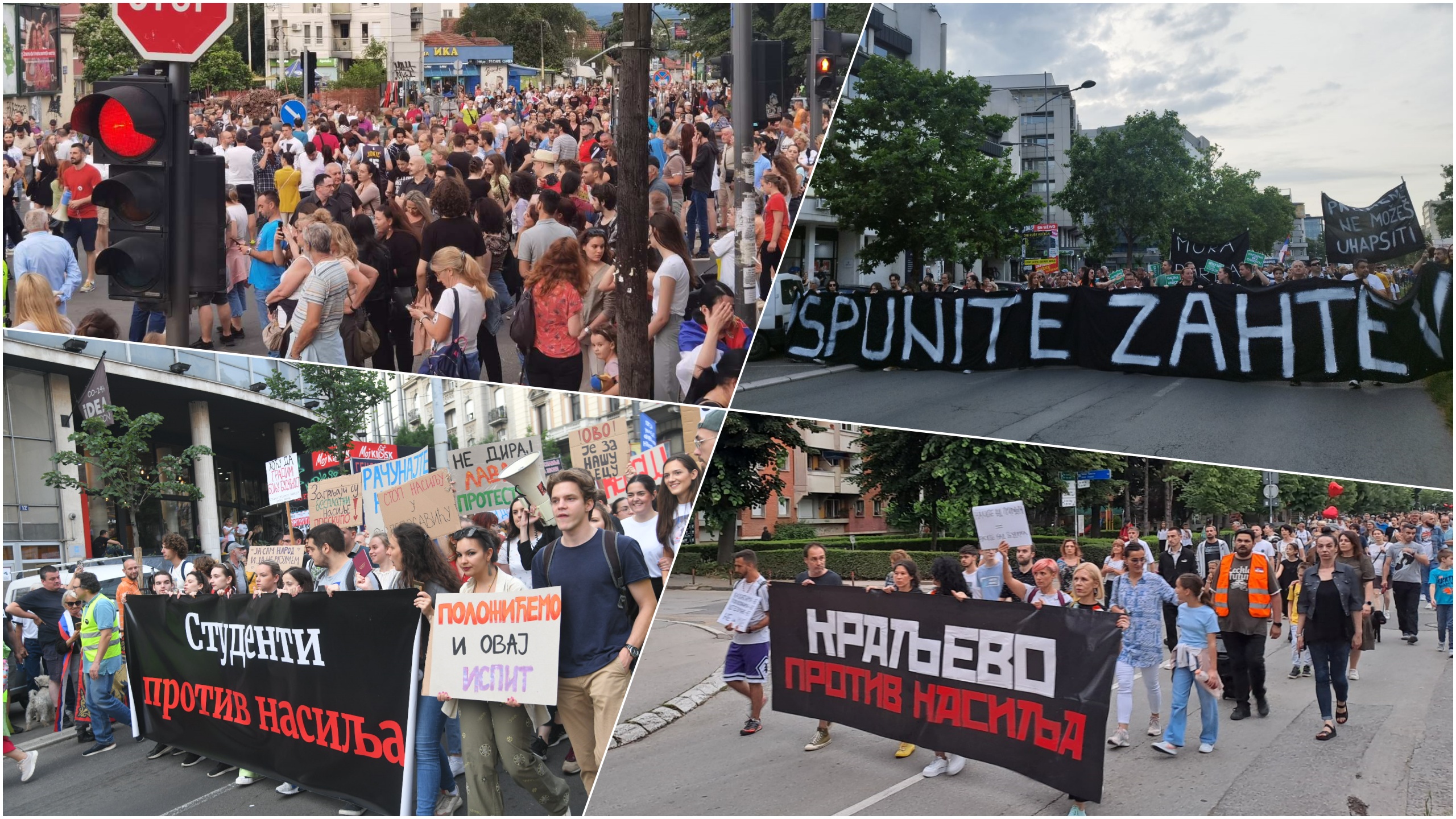 "Da bi nasilje prestalo on mora da ode": Završeni protesti širom Srbije ...