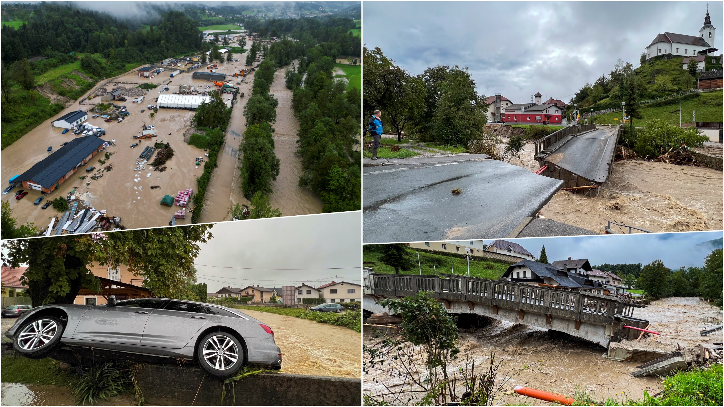 Poplave u Sloveniji i Hrvatskoj vidljive iz svemira: Prikazane razmere ...