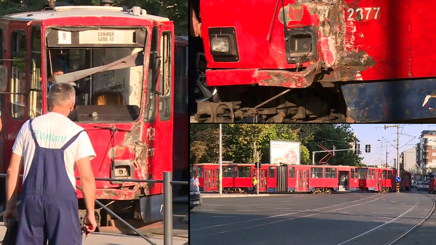 Poznato stanje 12 putnika povređenih u nesreći na Voždovcu kada se tramvaj zakucao u autobus na ...
