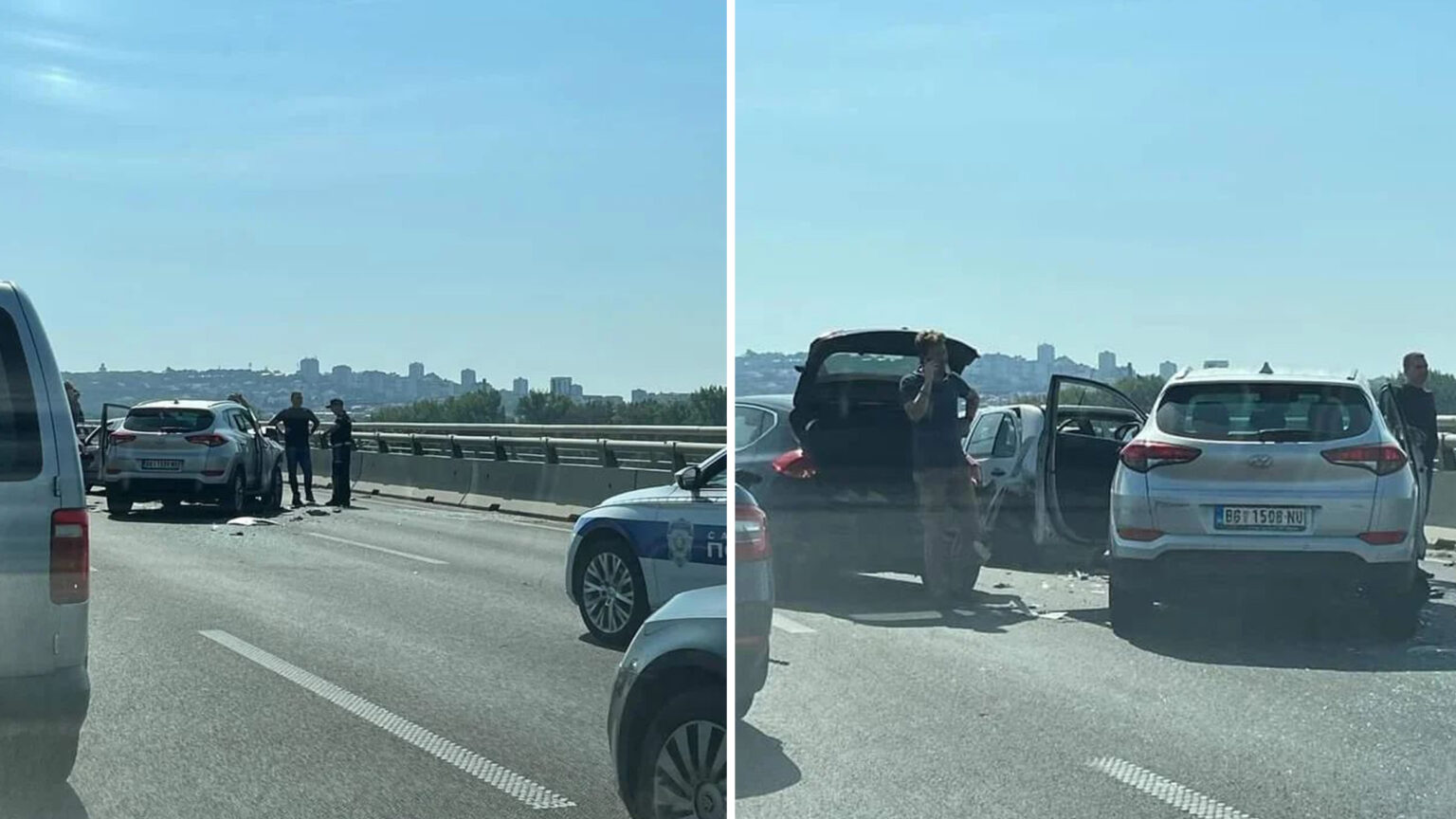 Lančani sudar na Mostu na Adi: Učestvovala četiri automobila, formirale ...