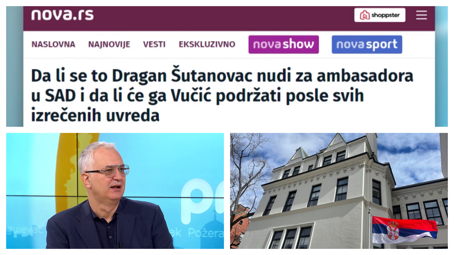 Šutanovac za TV Nova: "Procenite sami da li bi bilo dobro da postanem ...