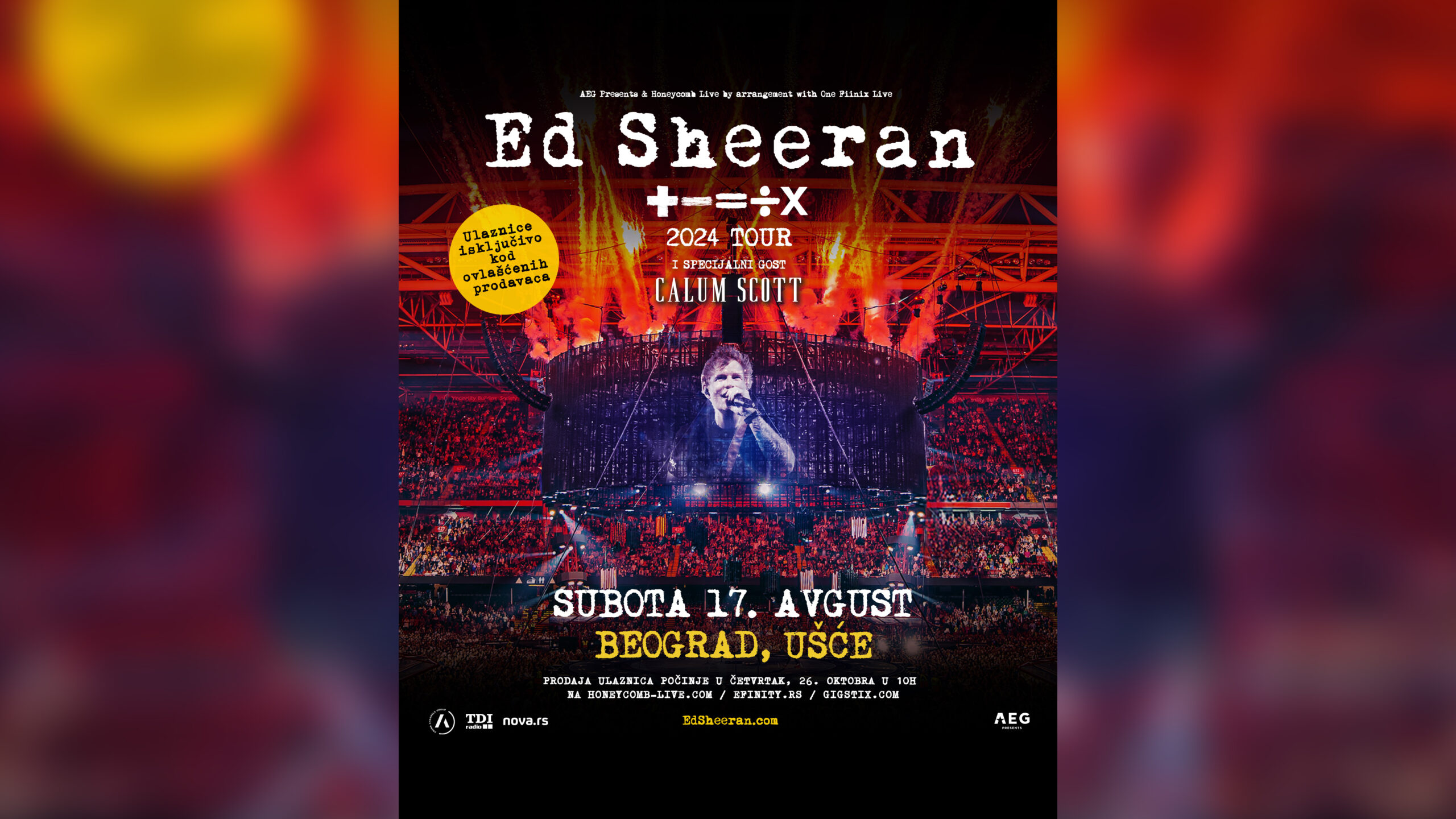 Ed Sheeran dolazi u Beograd: Muzičar donosi svoju rekordnu + – = ÷ x ...