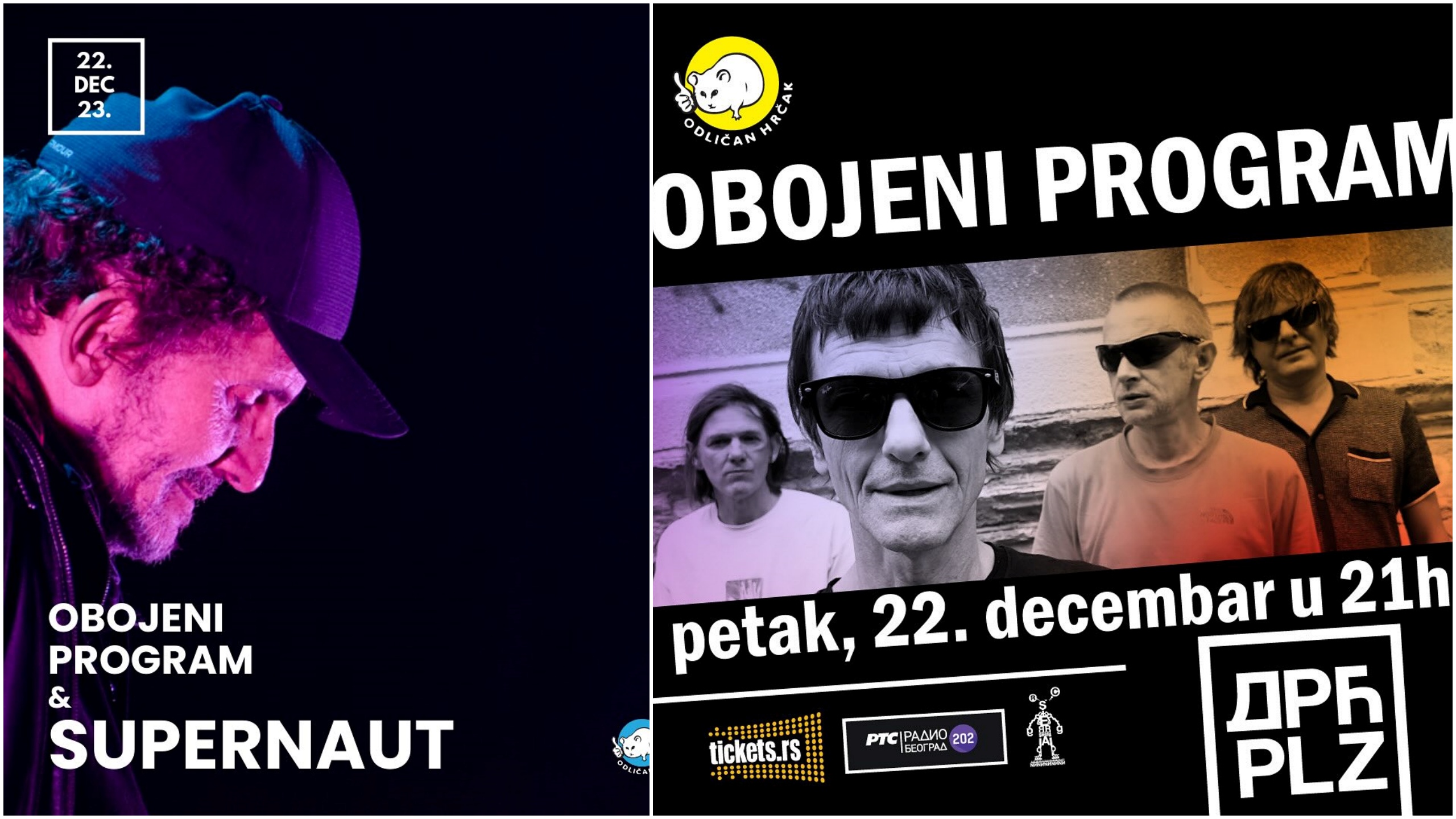 Obojeni program 22. decembra u Dorćol Platzu, predgrupa Supernaut