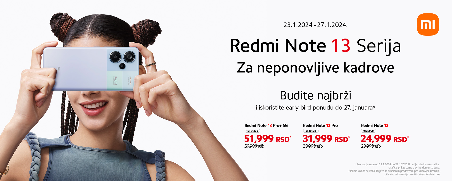 Budite najbrži i iskoristite veoma dobru ponudu: Redmi Note 13 serija ...