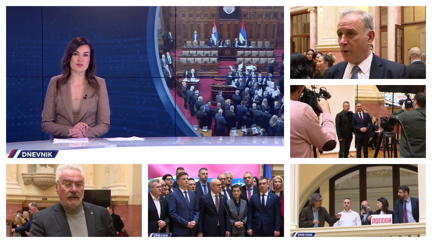 Prva sednica Skupštine Srbije trajala kratko: Zakletva vlasti u sali, opozicije u holu