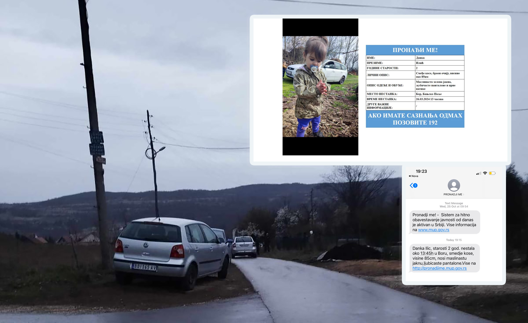 Šta sve znamo o nestanku devojčice Danke (2) u Boru: Potraga trajala i tokom noći, po prvi put ...