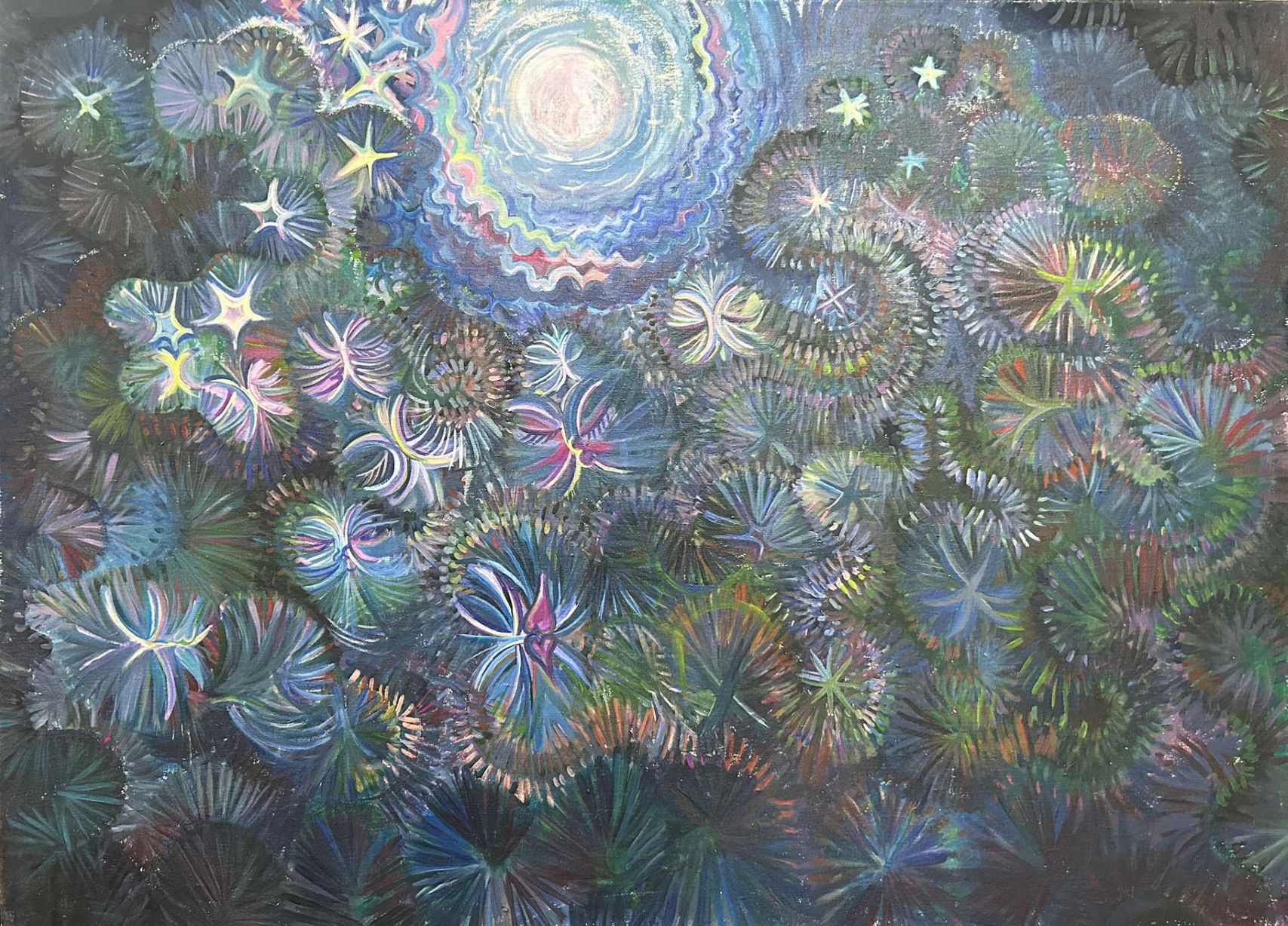 "Borovi, poljupci i zvezde": Izložba slika Sanje Crnjanski u Likovnoj galeriji Kolarca