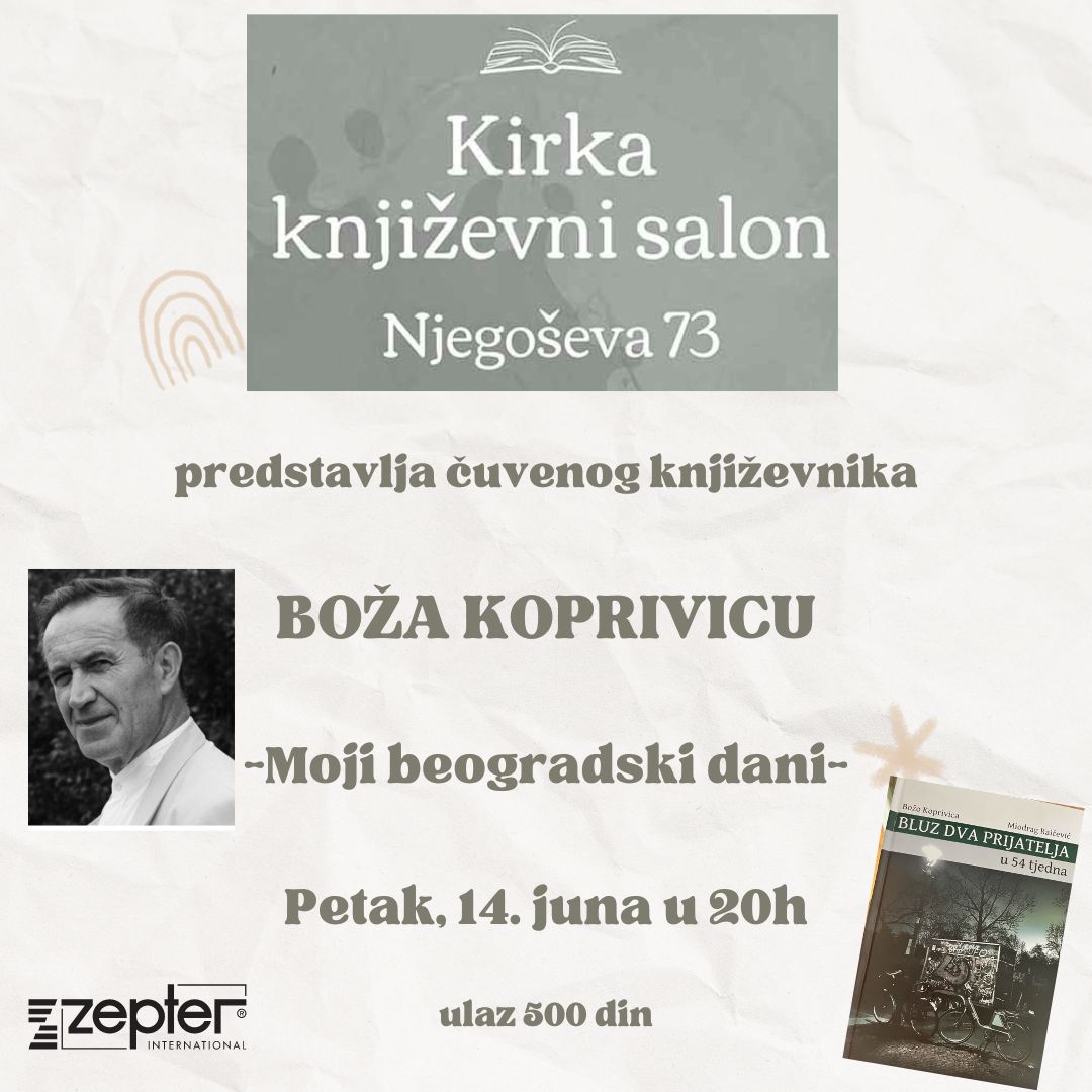 Božo Koprivica u književnom salonu Kirka