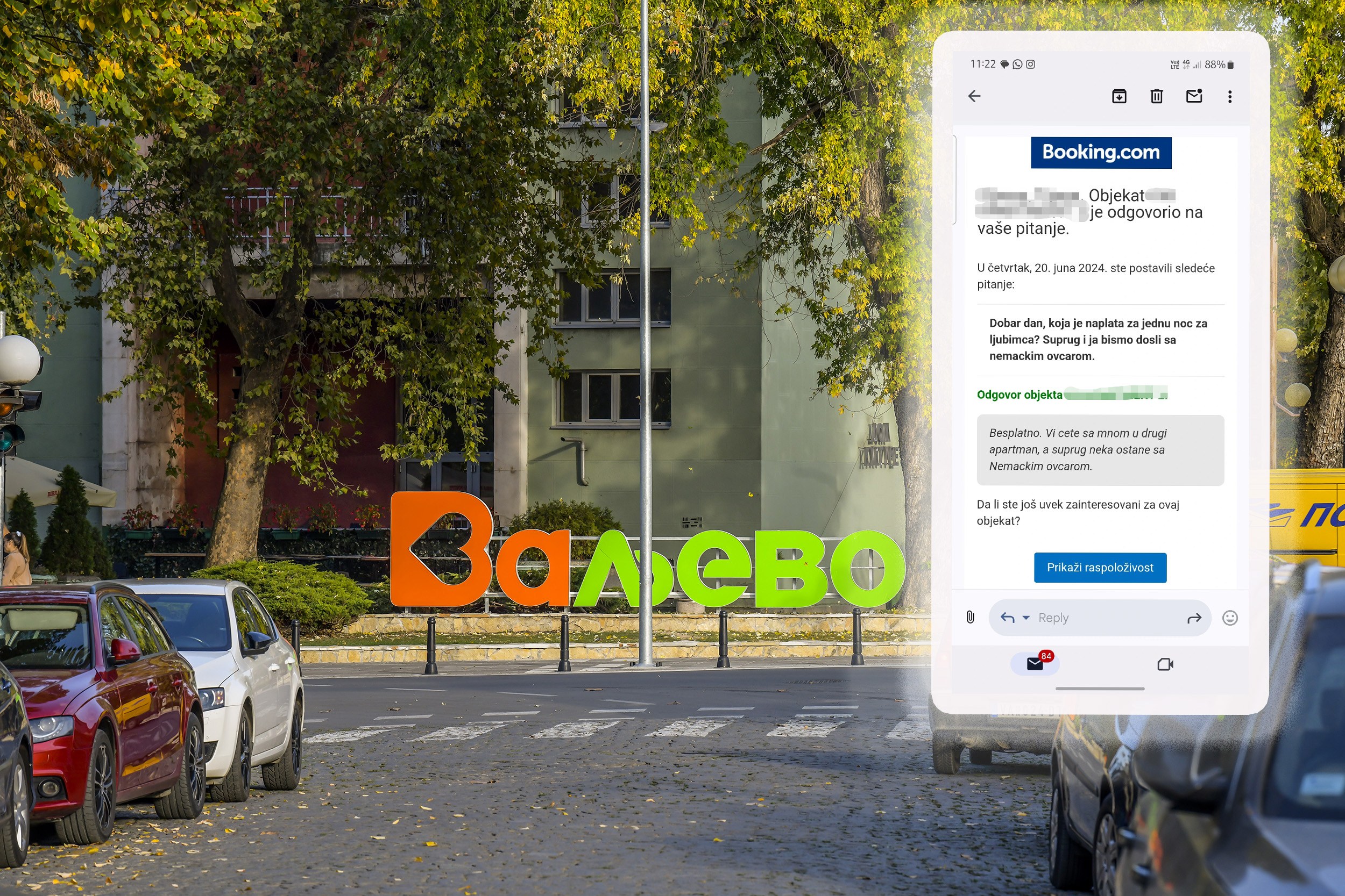 Vlasnik apartmana u Srbiji poslao jezivu poruku Beograđanki