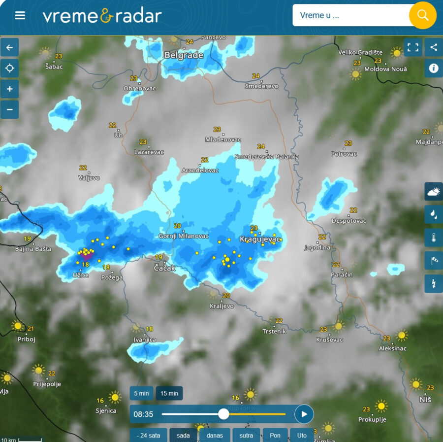 Vremenska prognoza: Snimci pokazuju kuda po Srbiji ide nevreme