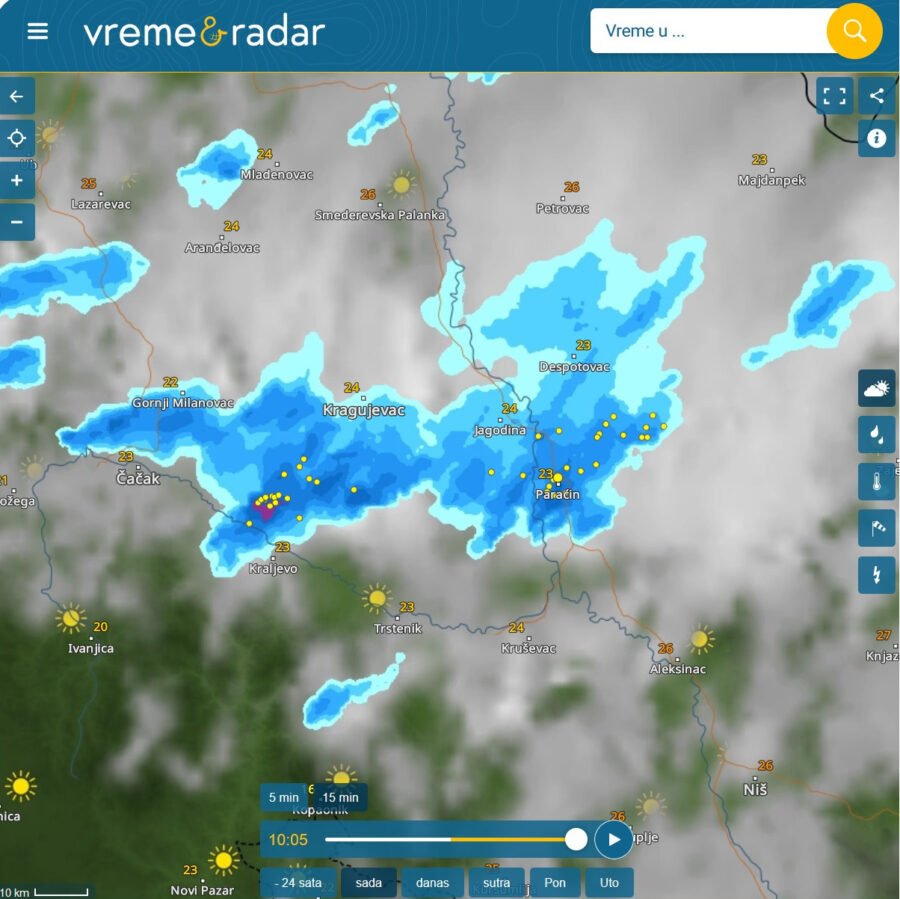 Vremenska prognoza: Snimci pokazuju kuda po Srbiji ide nevreme