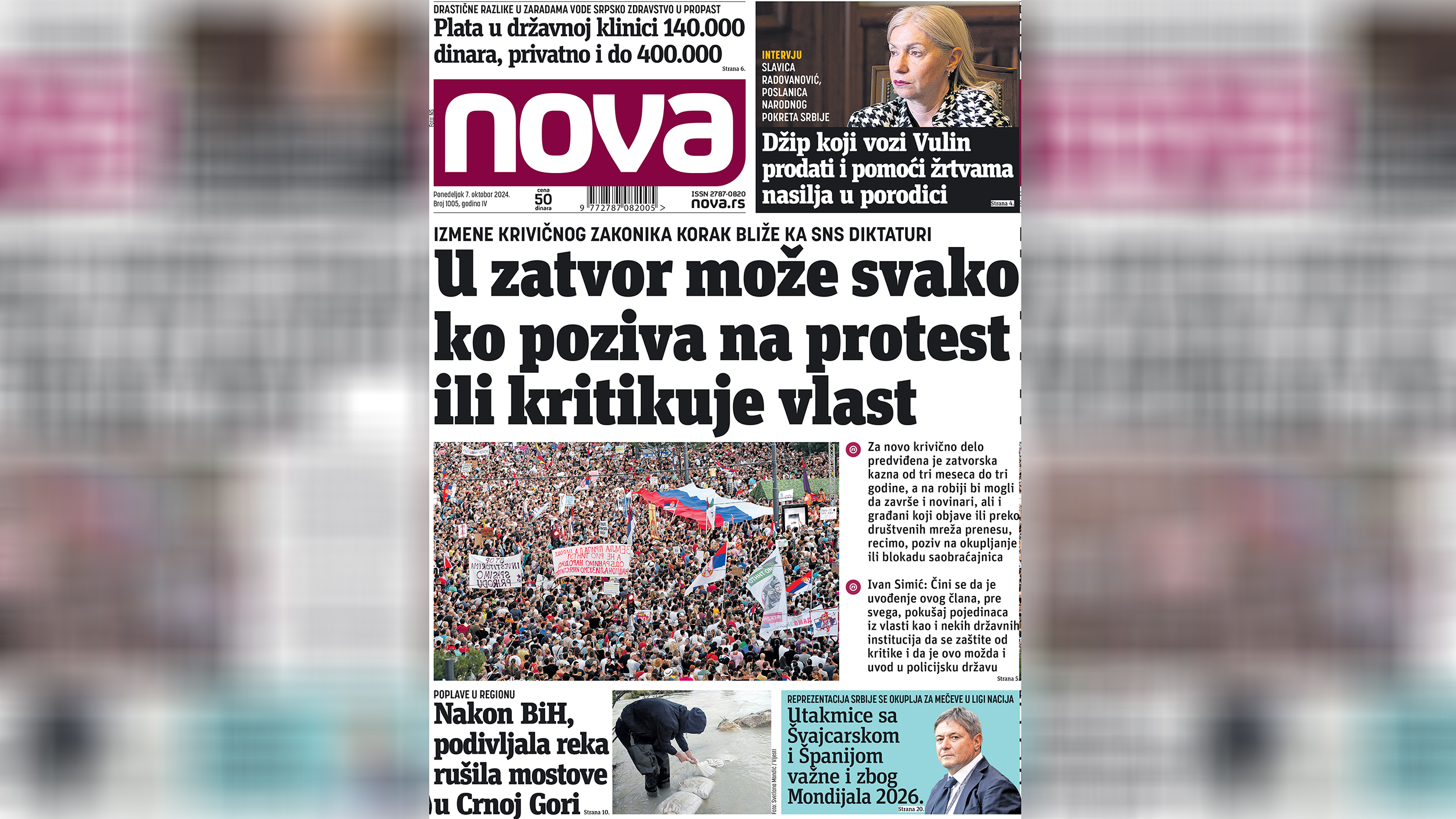 novine nova 7 oktobar 2024